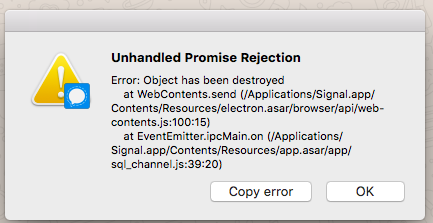 Debug Log causes app to crash; error handling incoming message · Issue #3145 · signalapp/Signal ...
