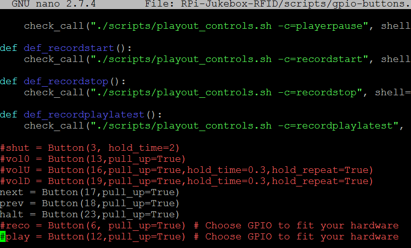 Rpi 1 model B - Not USB RC522 - GPIO buttons not working · Issue #501 · MiczFlor/RPi-Jukebox ...