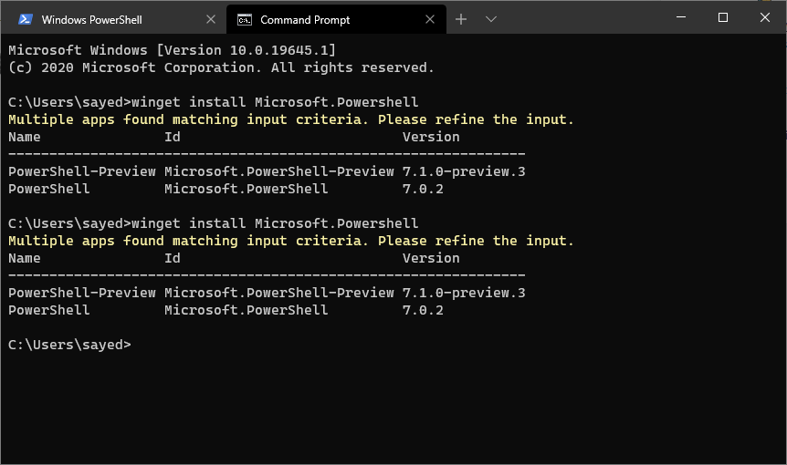 winget doesn't understand some of the commands · Issue #423 · microsoft/winget-cli · GitHub