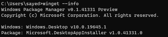 winget doesn't understand some of the commands · Issue #423 · microsoft/winget-cli · GitHub