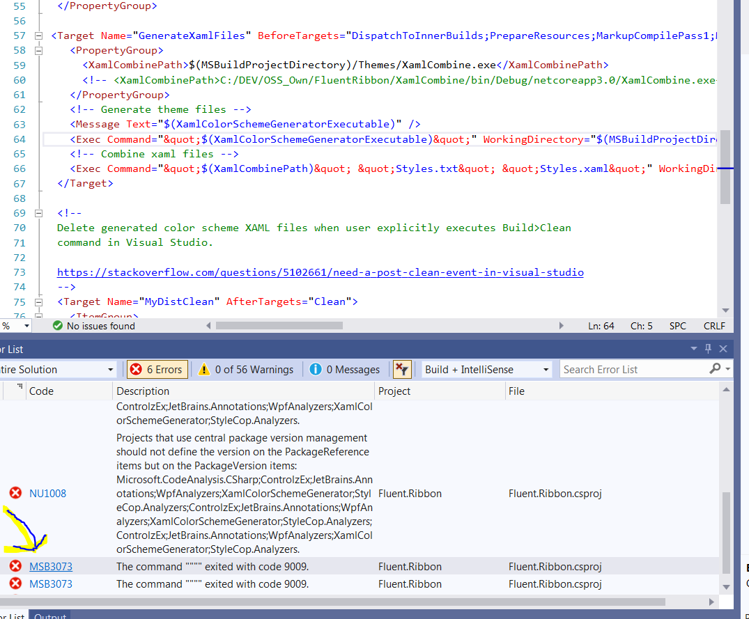 Problems when compiling: metadata files missing and RibbonWindow not recognized. · Issue #903 ...