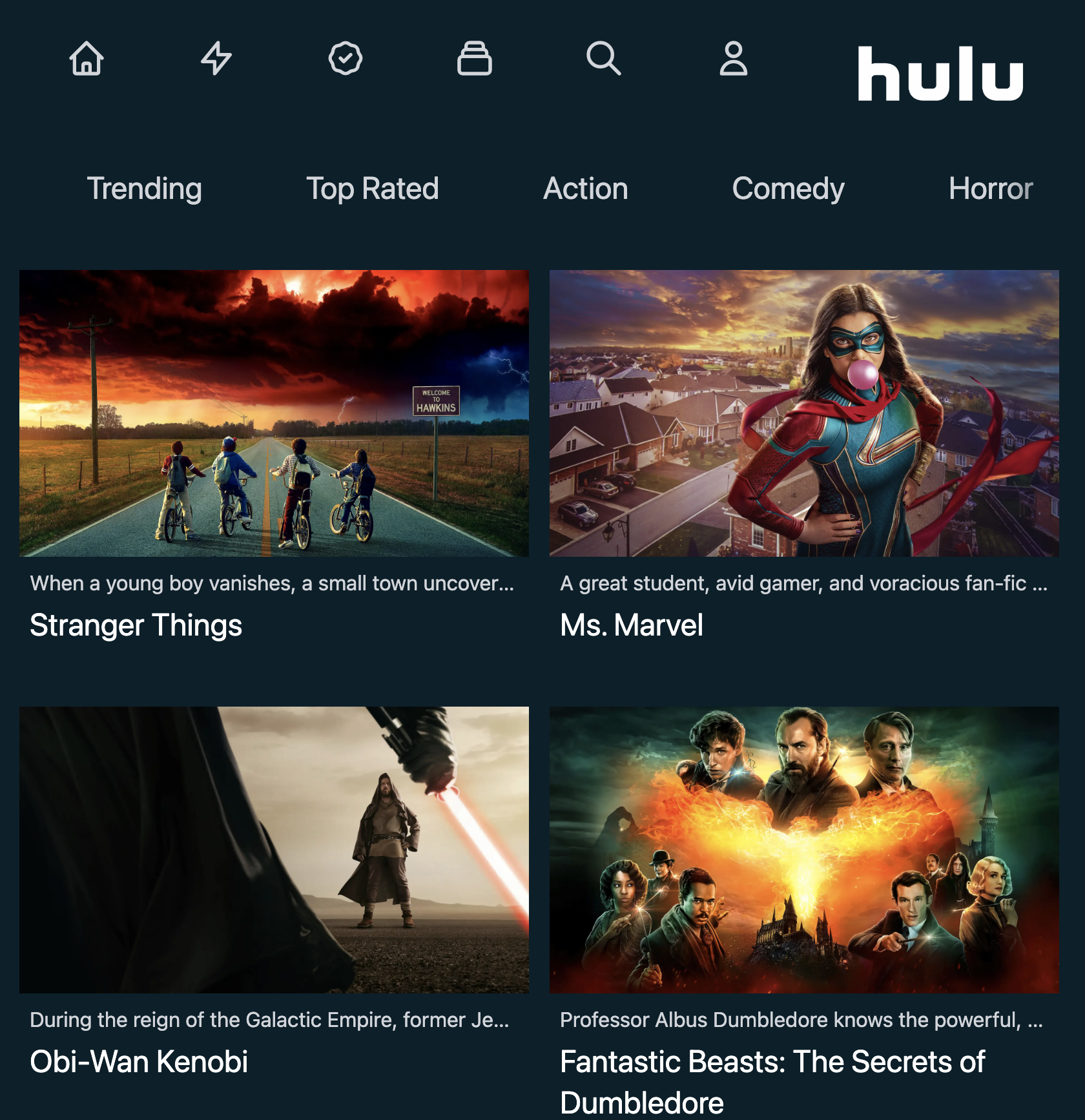 GitHub - ashalansky/hulu-clone