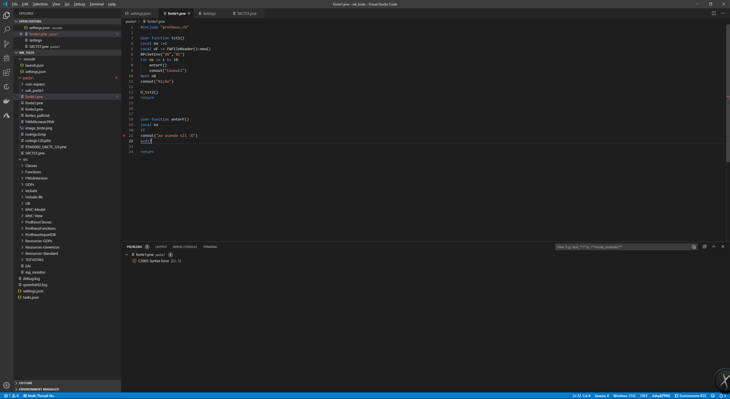 Erros De Compilação · Issue 375 · Totvsadvpl Vscode · Github