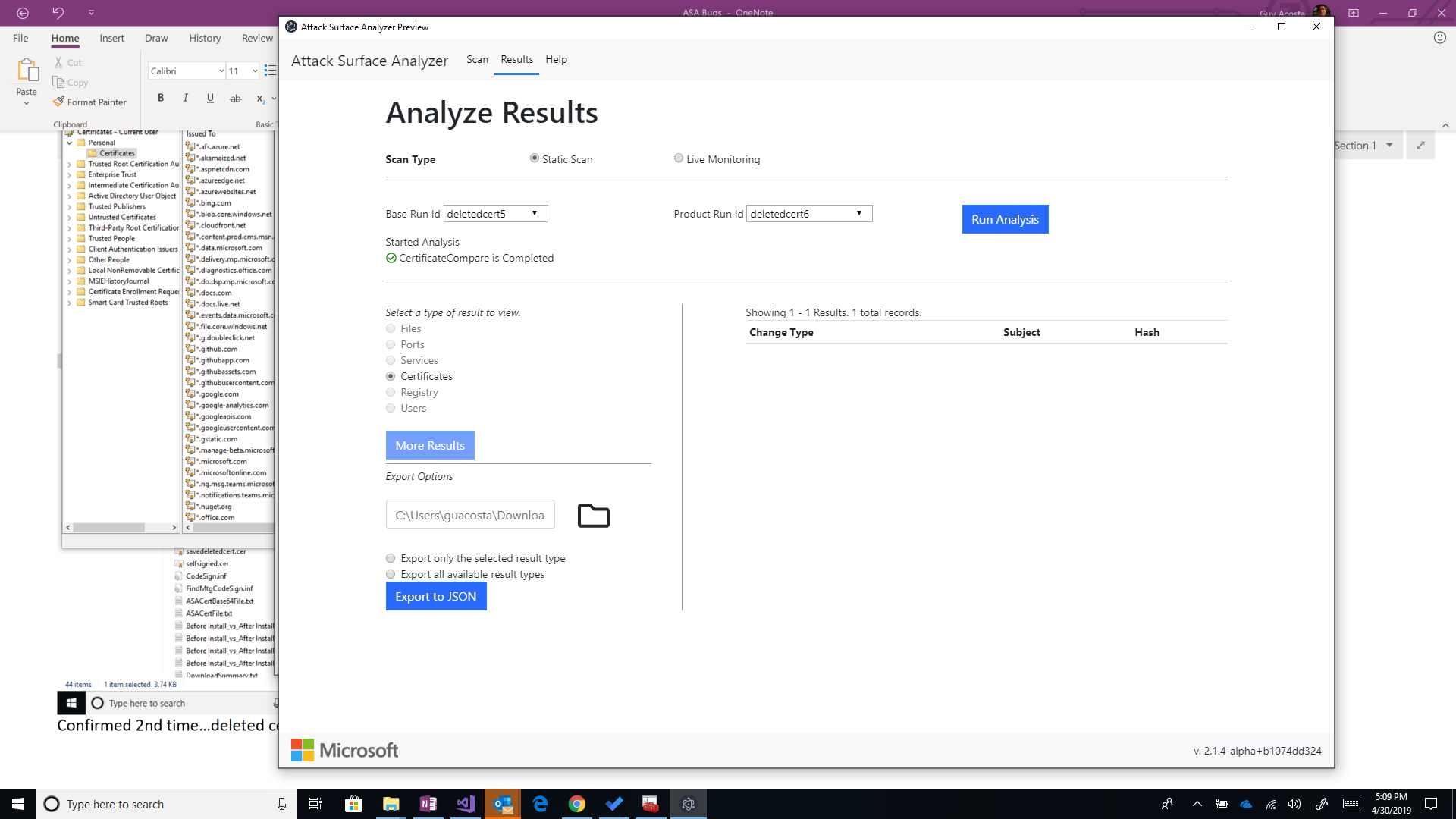 Certificate Completed Status Shows No Results but Count of 1 · Issue #184 · microsoft ...