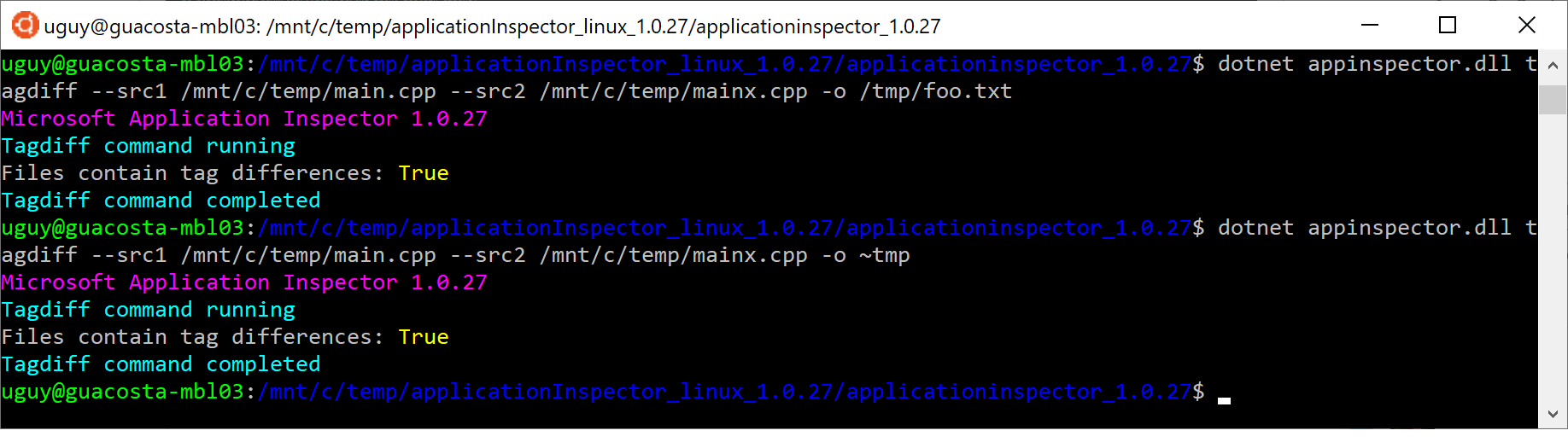 Tagdiff Fails With O On Ubuntu Appinspector 1 0 27 · Issue 155 · Microsoft