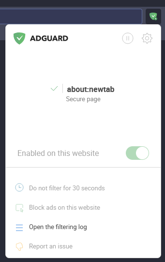 Browser Assistant icon is still gray after protection re-enabled in AdGuard itself · Issue #45 ...