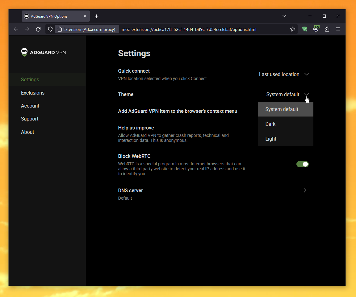 Handle the `ESC` key on the custom drop-down lists in `Settings` · Issue #90 · AdguardTeam ...