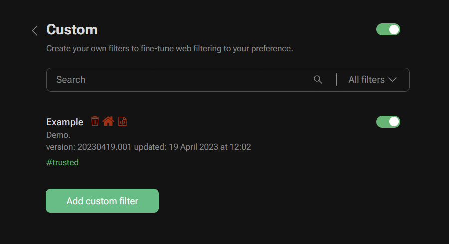 Add a dedicated link/icon to the filter URL · Issue #2335 · AdguardTeam/AdguardBrowserExtension ...