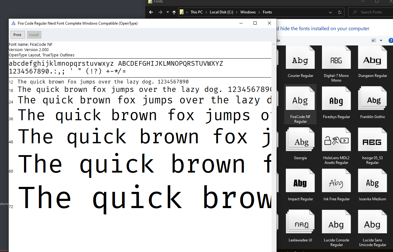 Font not found error even though the font clearly exists on the system ...
