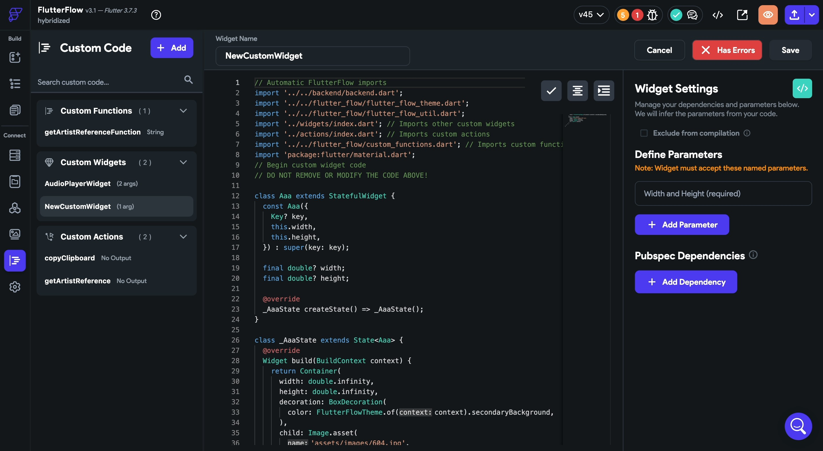 Image Assets Dont Work In Custom Widgets · Issue 522 · Flutterflowflutterflow Issues · Github