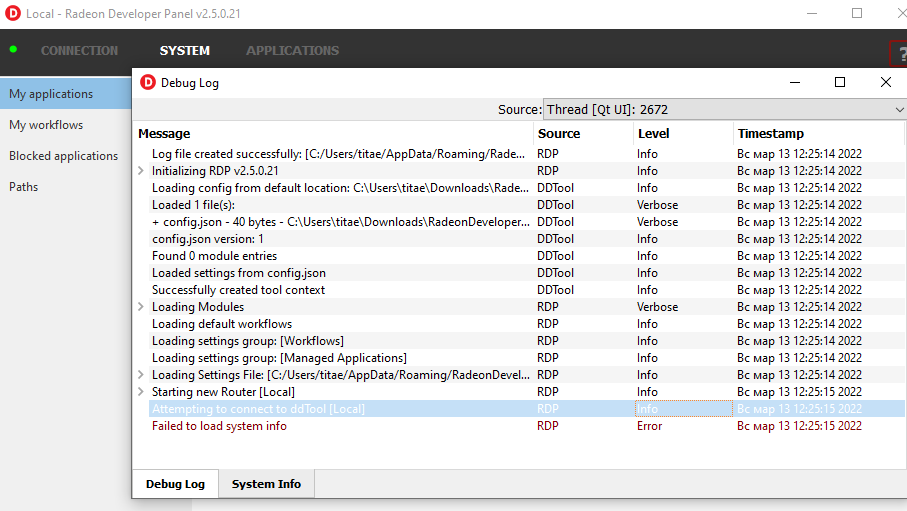 radeon developer panel in RGP V1.12 crashes when lauching application · Issue #63 · GPUOpen ...