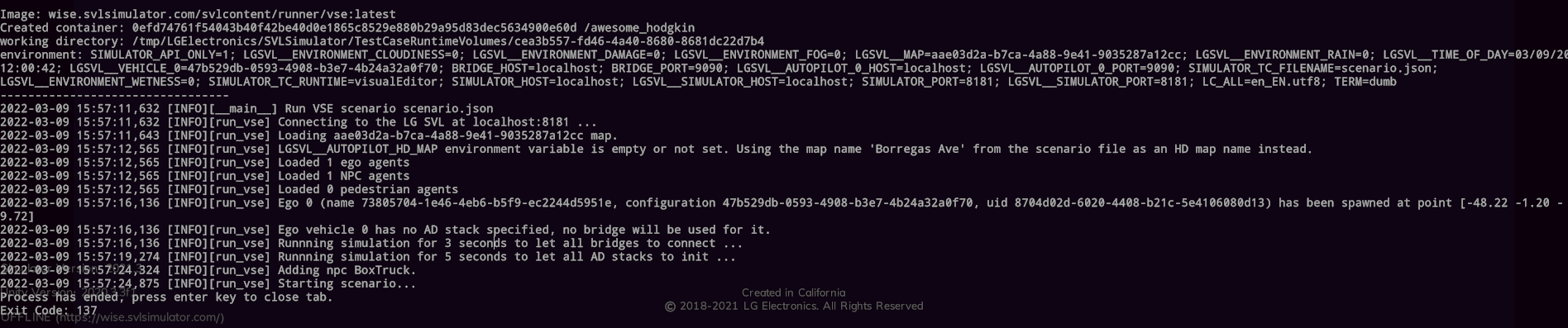vse simulation failed to connect to cyber bridge · Issue #2024 · lgsvl/simulator · GitHub