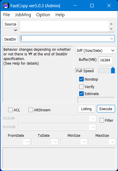 PreAllocate for speed (privilege) setting NOT works properly · Issue #173 · FastCopyLab/FastCopy ...