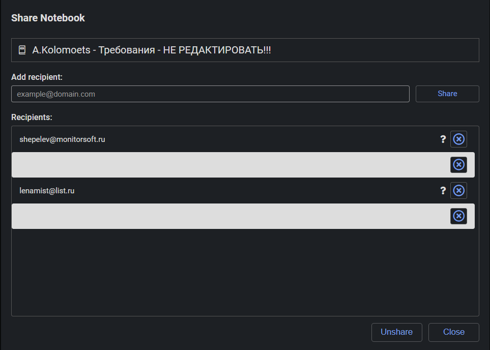 Share Notebook window - Dark theme - List is unreadable · Issue #5258 ...