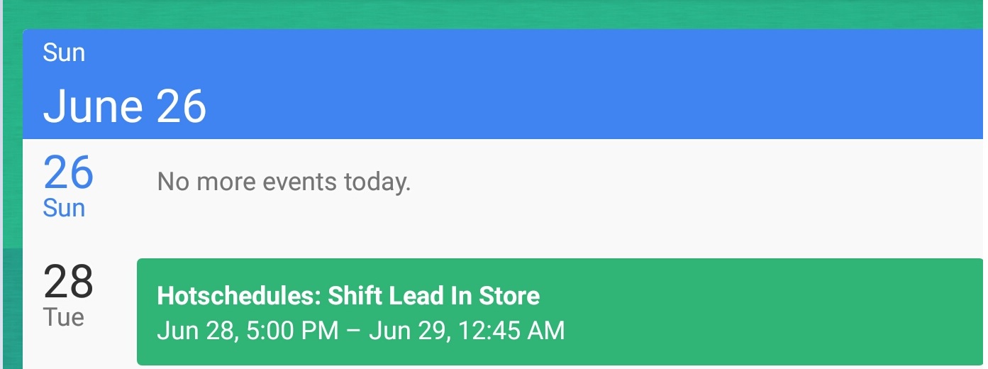 "No events today" notice in the event widget · Issue #1682 · SimpleMobileTools/Simple-Calendar ...
