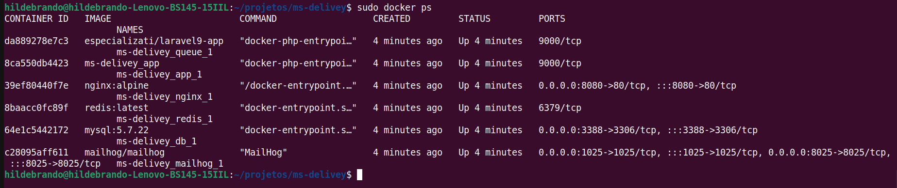 GitHub - HildebrandoLima/ms-delivey: Projeto Laravel api