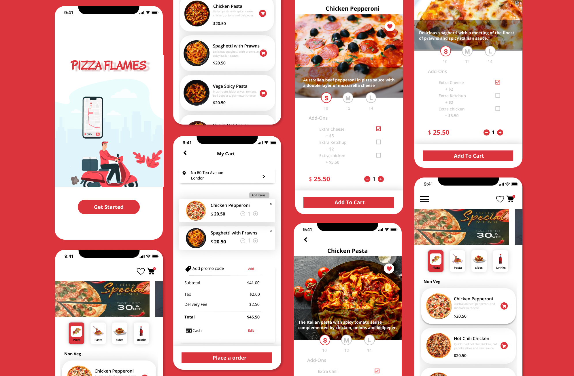 GitHub - Yassikula/Pizza-Flames: Online Pizza order app using Figma