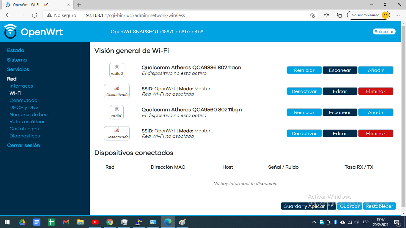 luci-mod-network: the correct Wi-Fi status is not displayed · Issue #4825 · openwrt/luci · GitHub