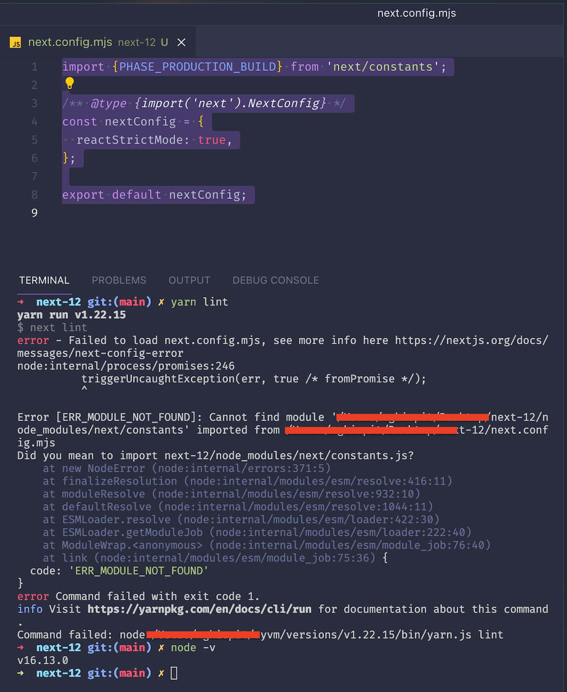  ESLint Lint Failed Next config mjs When Import ESM Issue 31824