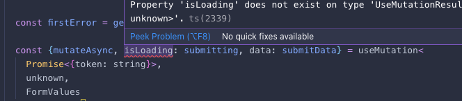 [3.2.0-beta.2] Property 'isLoading' does not exist on type 'UseMutationResult · Issue #1190 ...