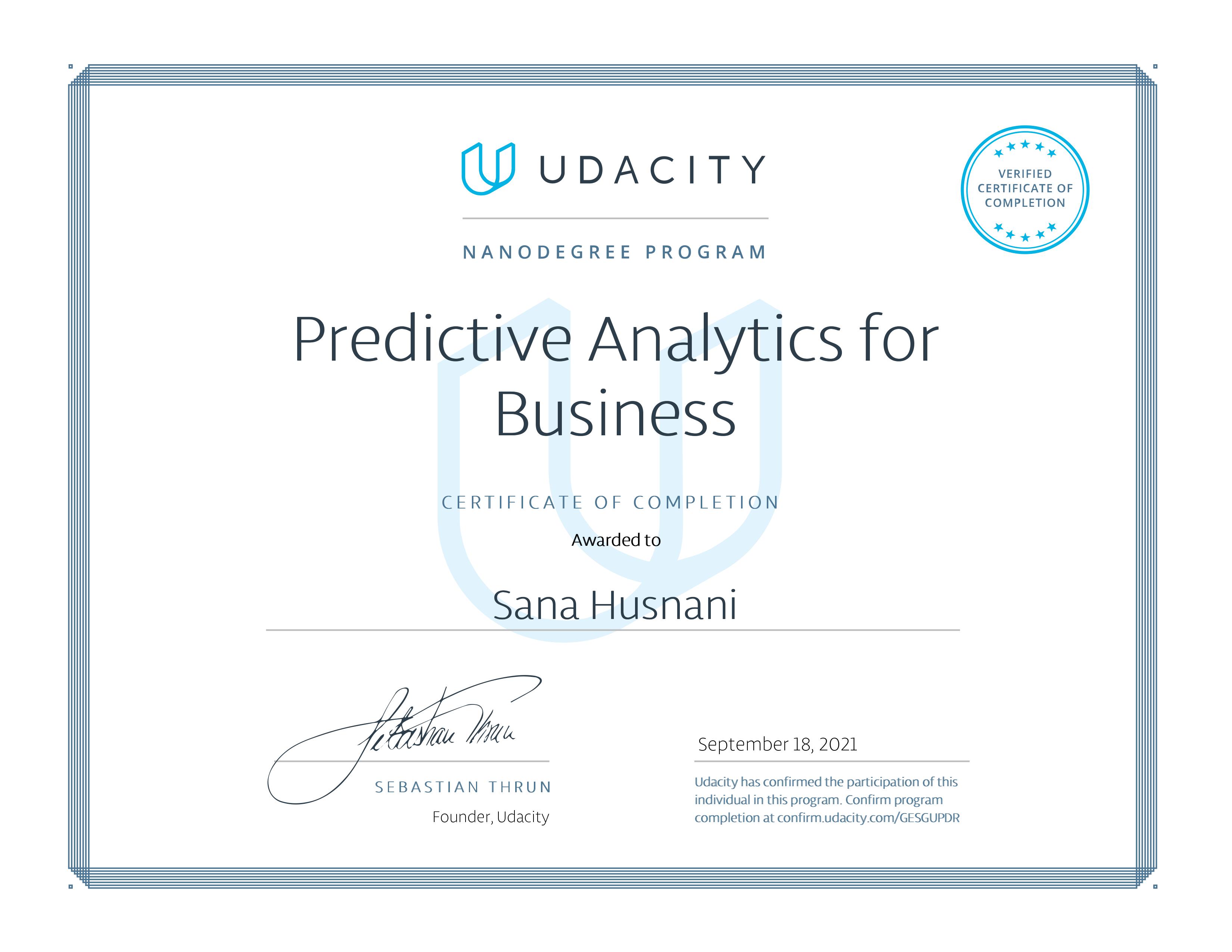 GitHub - SanaHusnani/Predictive-Analytics-for-Business-Udacity ...