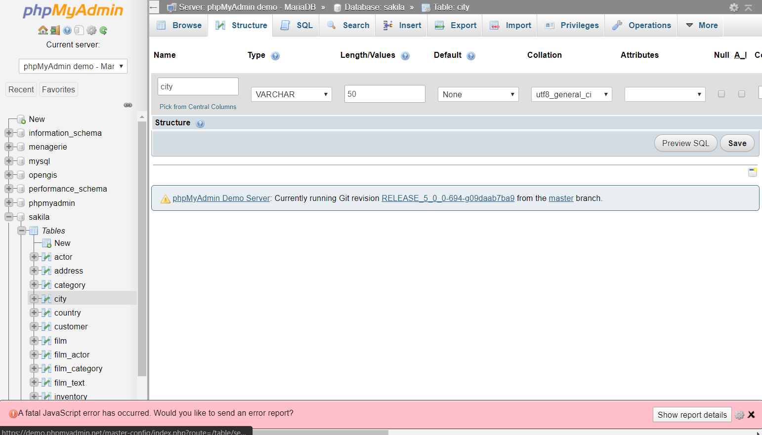 Fatal javascript error on clicking "Pick from Central Columns" · Issue #15741 · phpmyadmin ...