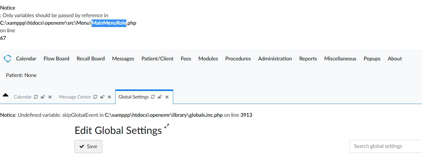Attack of Errors · Issue #3255 · openemr/openemr · GitHub