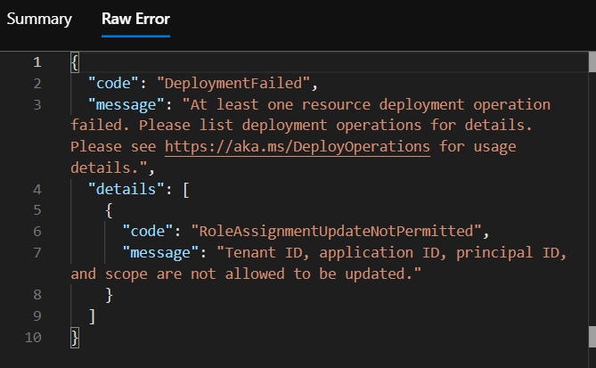 Redeployment Role Assignment Error · Issue #859 · Azure/Enterprise ...