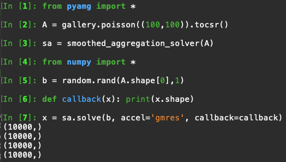 Jump in final residual · Issue #305 · pyamg/pyamg · GitHub
