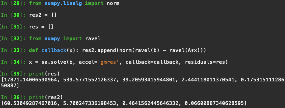 Jump in final residual · Issue #305 · pyamg/pyamg · GitHub