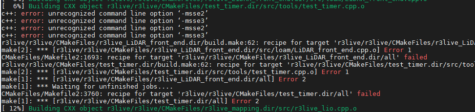Build fail on Arm · Issue #32 · hku-mars/r3live · GitHub