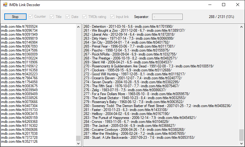 GitHub - angyanmark/IMDbLinkDecoder: Decode IMDb links.