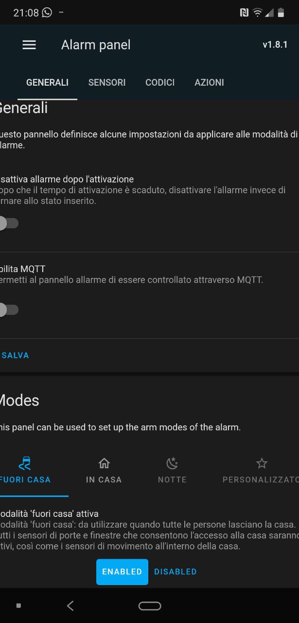 Wildcard and layout · Issue #333 · nielsfaber/alarmo · GitHub