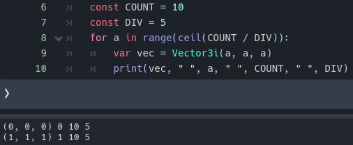 GDScript 2.0: Zero vector when using `const` instead of `var` in a ...