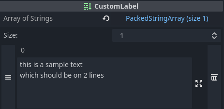 Escaped characters (like \n or \t) in PackedStringArray defined in the editor using the @export ...