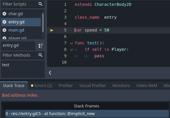Bad address index. · Issue #80714 · godotengine/godot · GitHub