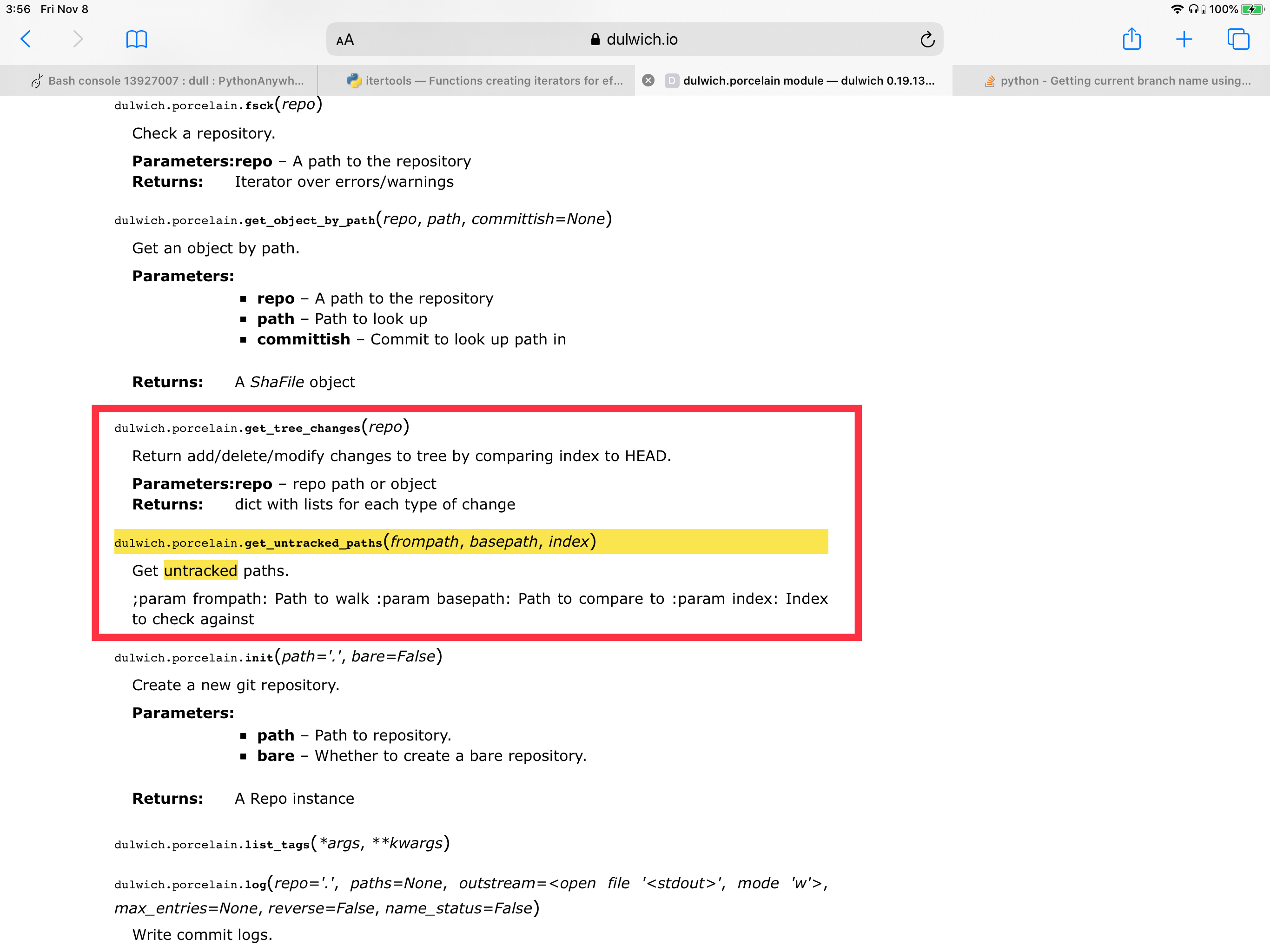 Improperly formatted parameter lists in documentation · Issue #732 · jelmer/dulwich · GitHub