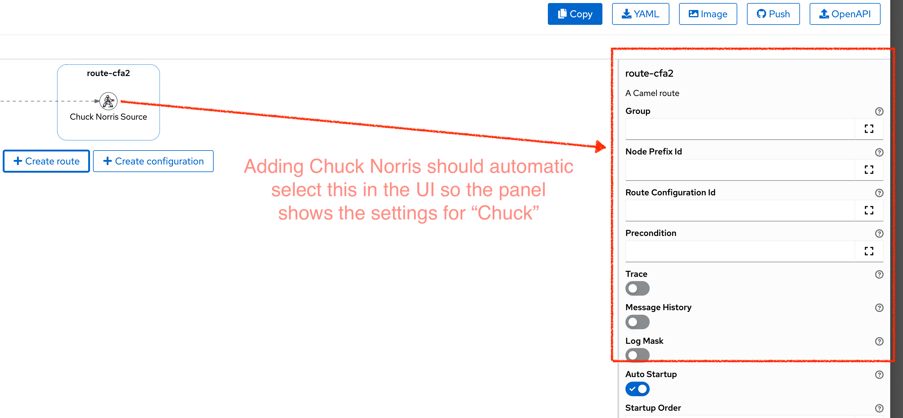 Karavan Space Adding A New Route And Adding Source Does Not Auto Select It · Issue 750