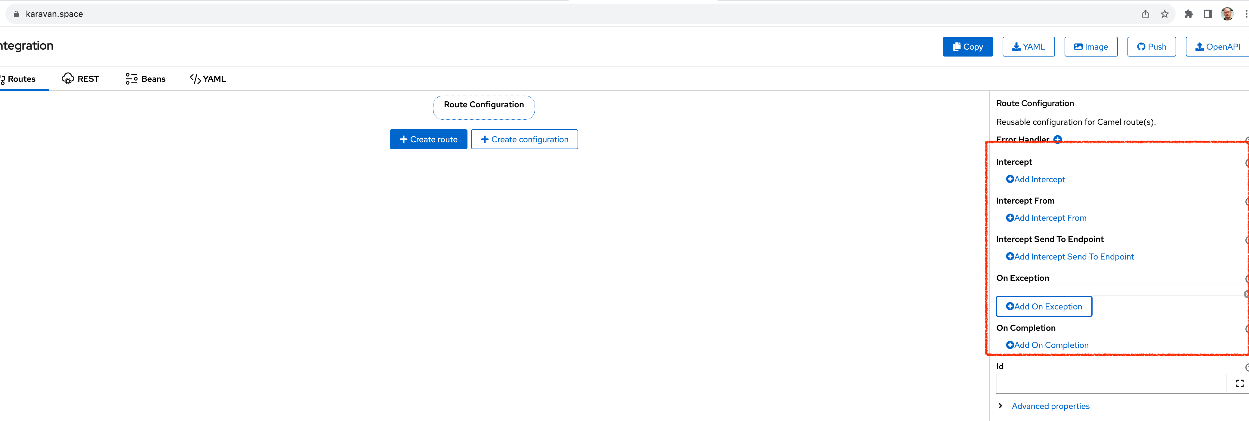 Karavan Space Route Configuration Does Not Work · Issue 945 · Apache Camel Karavan · Github