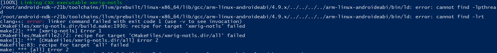Unable To Compile For Android Using The Android Ndk Cmake Toolchain
