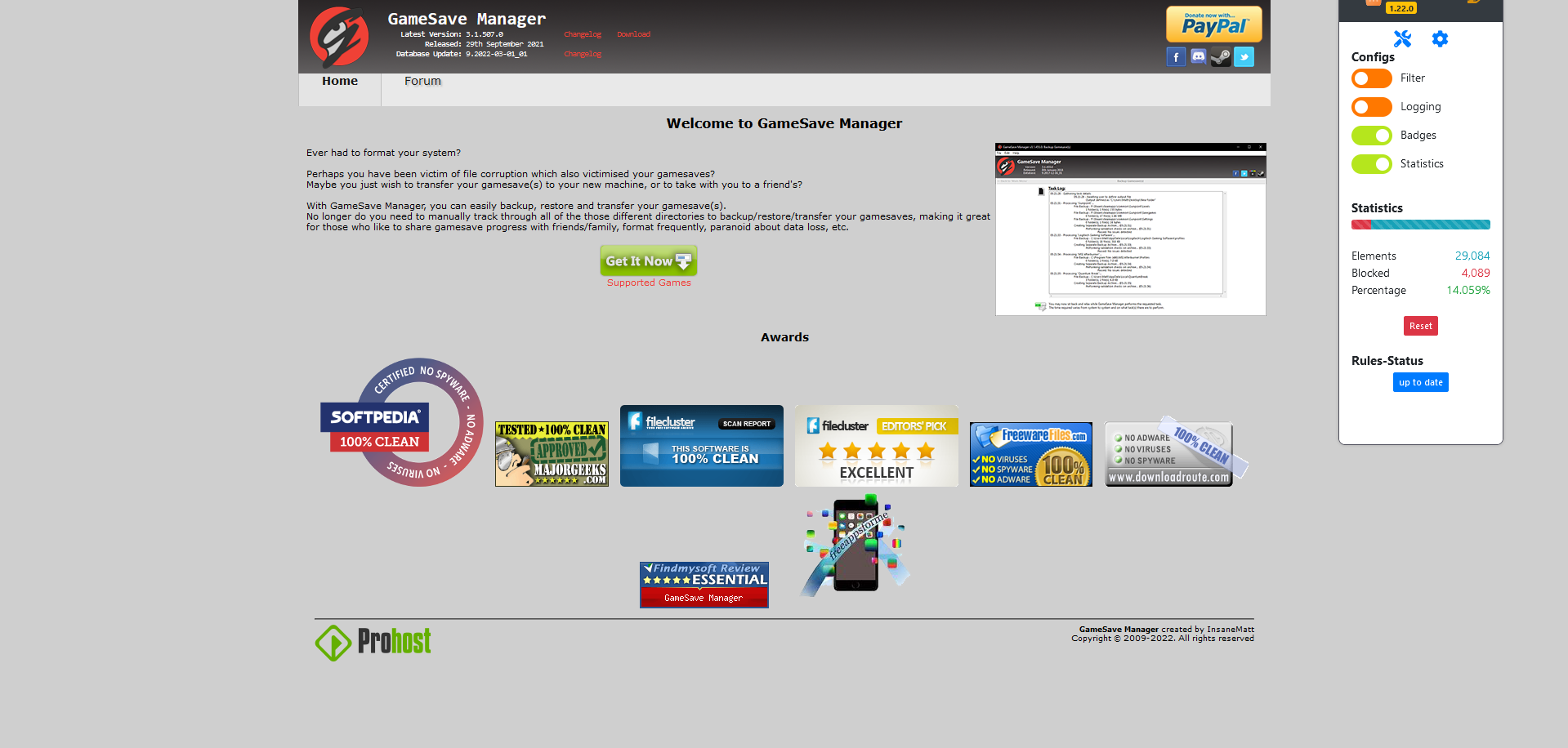 [Bug] GameSave manager website is broken by Filter · Issue #182 · ClearURLs/Addon · GitHub
