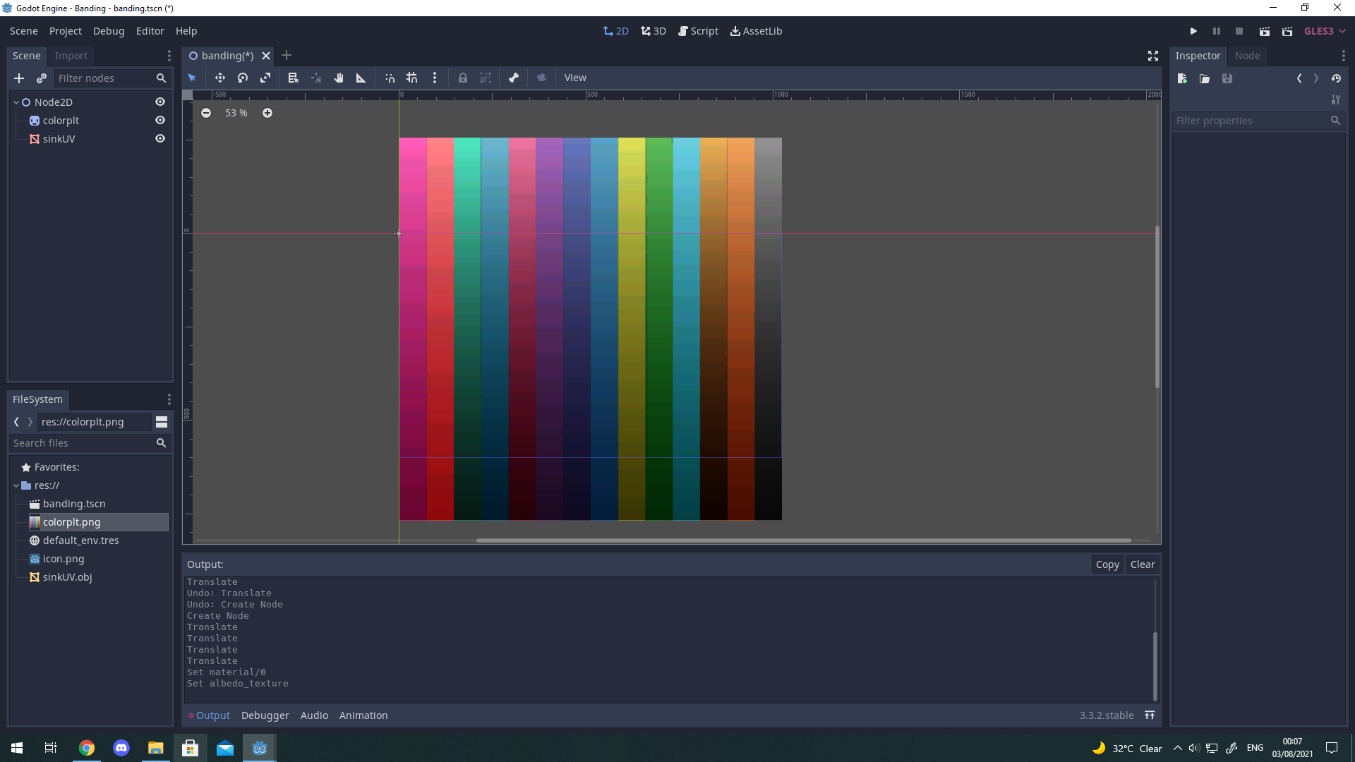 Horrible color banding after using image as a texture. · Issue #51197 ...