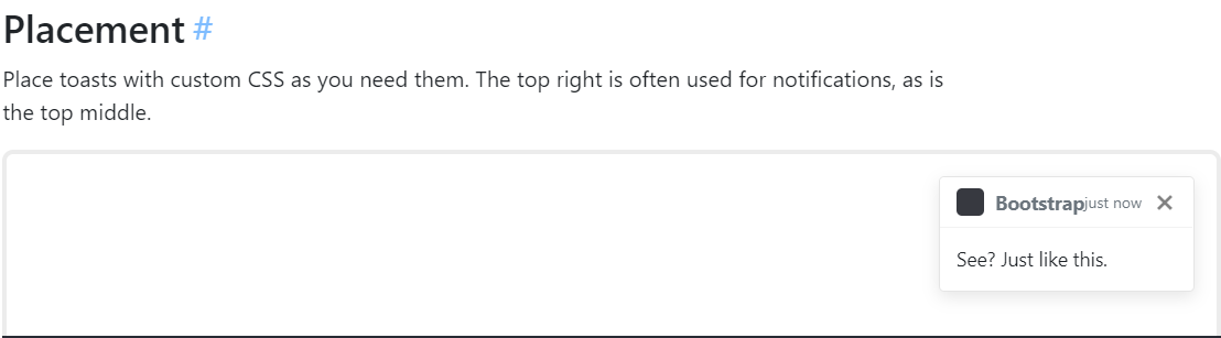 [DOCS]: Improper Spacing in Placement section in Toast · Issue #5742 · react-bootstrap/react ...