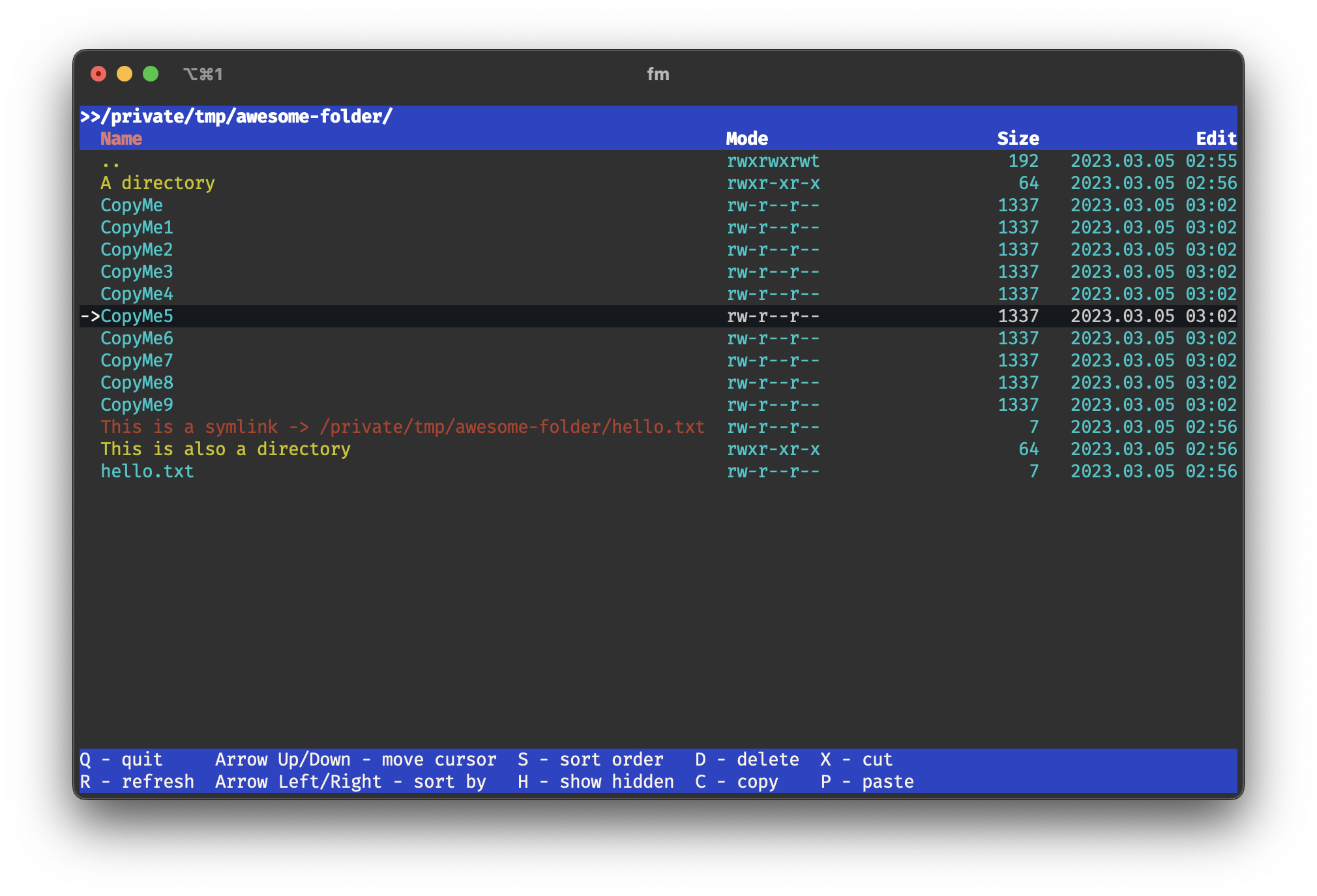 GitHub - m0r0zk01/terminal-file-manager: Simple file manager that runs in your terminal