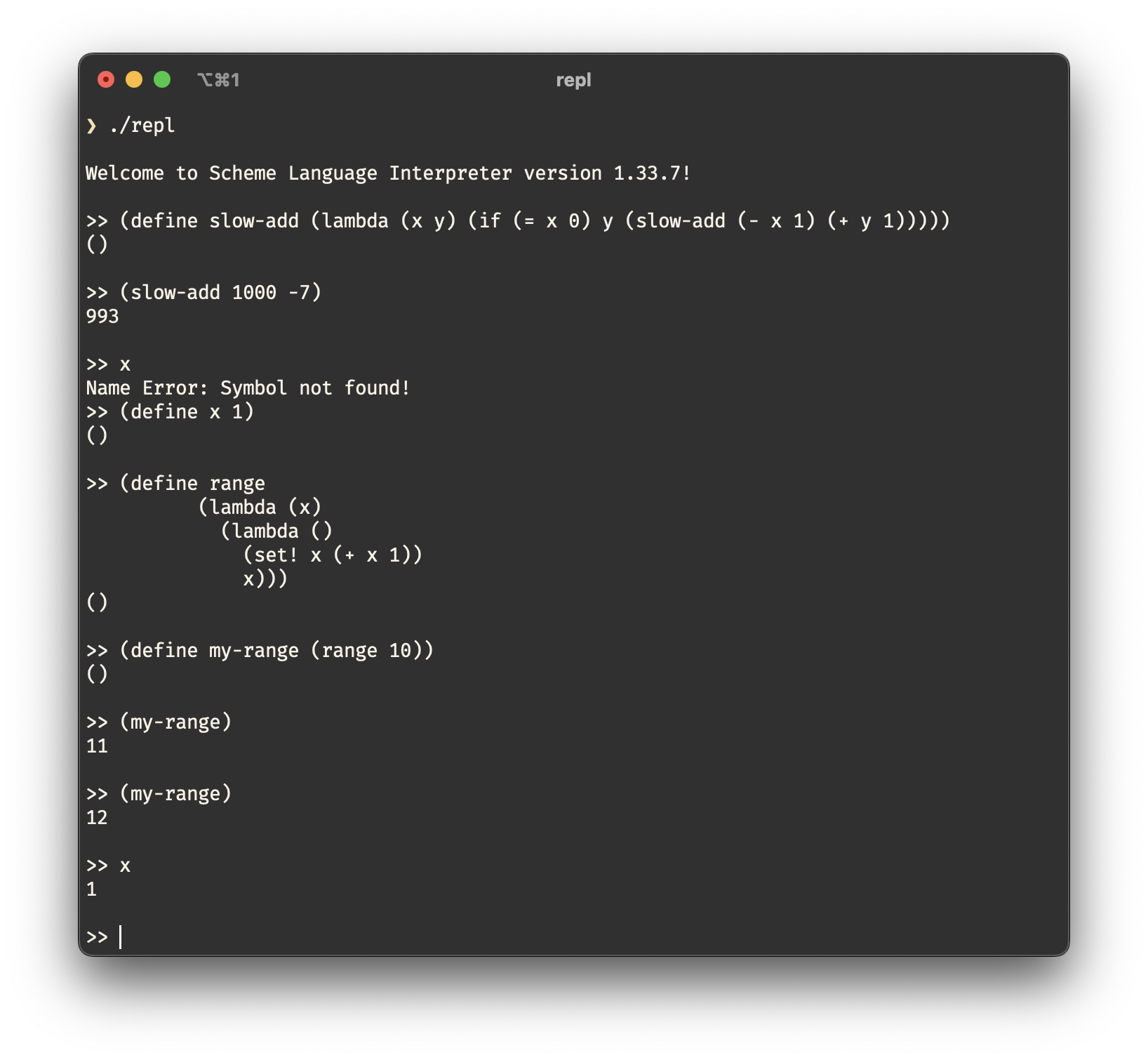 Github M0r0zk01scheme Interpreter Schemedialect Of Lisp Interpreter