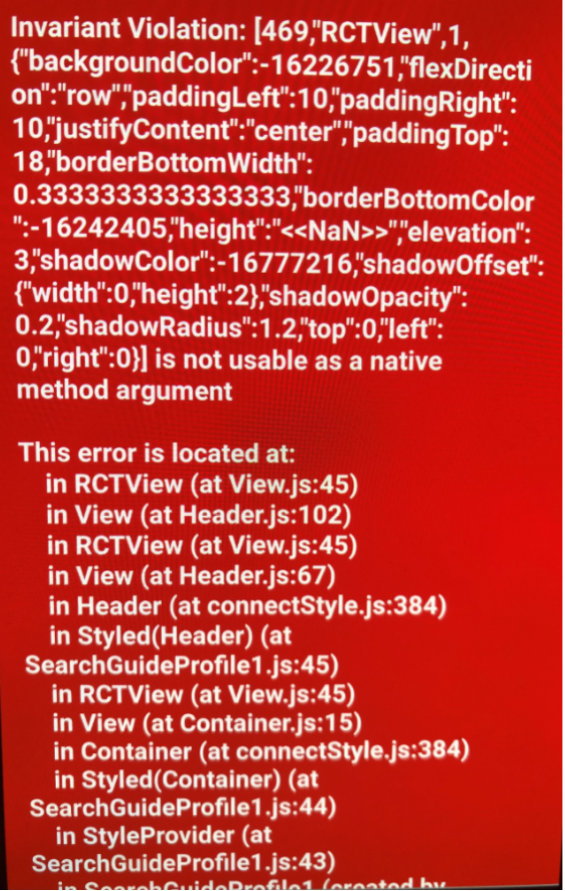 Invariant Violation, Style Provider after RN Upgrade to 58.4 · Issue ...