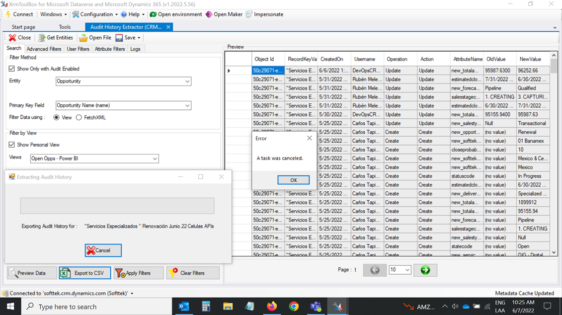 [BUG] A task was canceled · Issue #34 · alduzzen1985/Audit-History-Extractor · GitHub