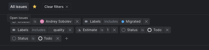 Platform: State Filter => New Filter · Issue #1830 · hcengineering/platform · GitHub