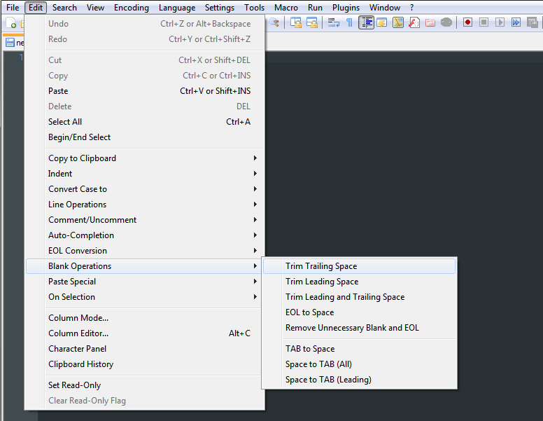 Removing Trailing Tabs And Spaces Doesn t Work By Hot Key Issue 5862 